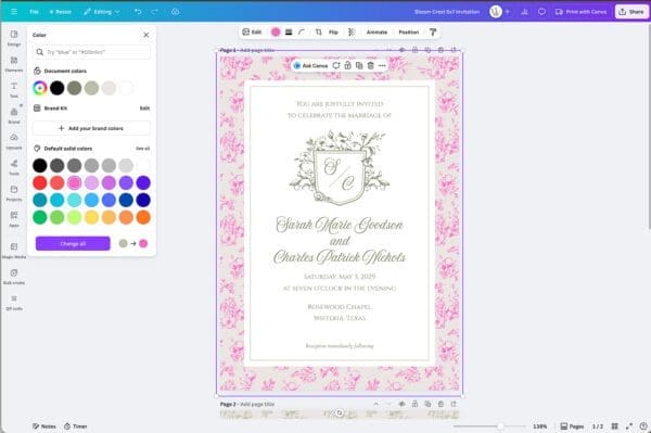 How to Customize Canva Wedding Invitation Templates (2026)